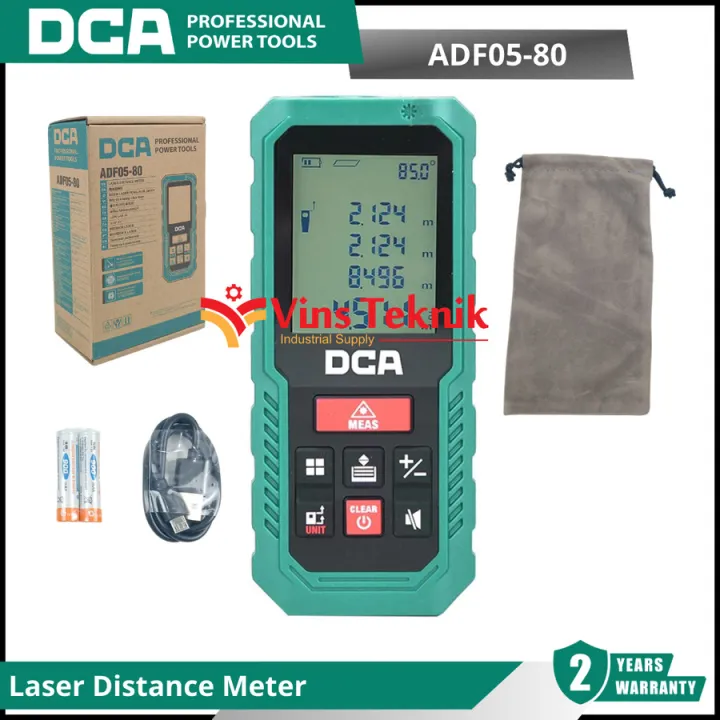DCA ADF05-80 Laser Distance Meter Meteran Laser 80M Pengukur Jarak ADF ...