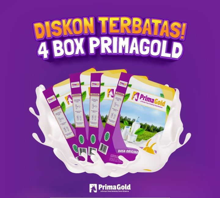 4 BOX SUSU KAMBING ETAWA PRIMAGOLD ORIGINAL SUSU PRIMA GOLD BUBUK ...