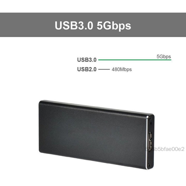 M.2 SSD SATA To USB 3.0 External Enclosure Storage Case Aluminium Shell ...