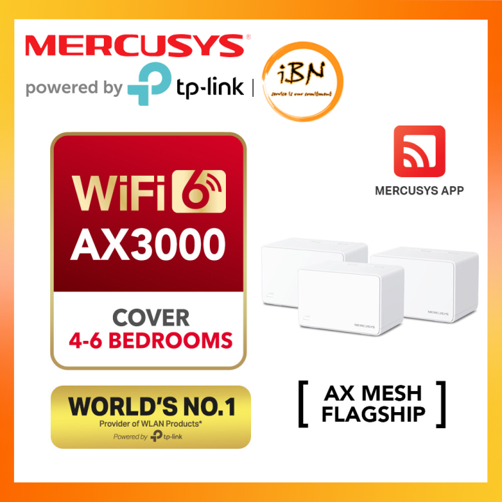 Mercusys Ax3000 Whole Home Mesh Wifi 6 System Support Unifi Turbo
