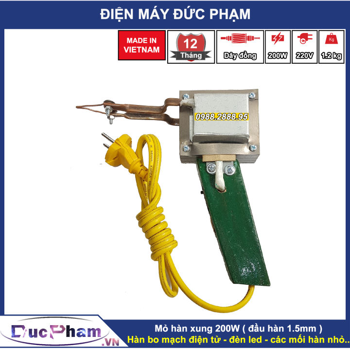 Mỏ hàn xung 200W - mỏ hàn thiếc, máy hàn chì quấn từ đồng nguyên chất ...