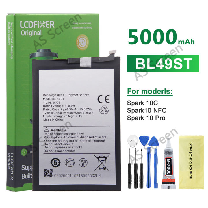 Replacement BL-49ST Battery For Tecno Spark 10C / Spark10 NFC / Spark ...