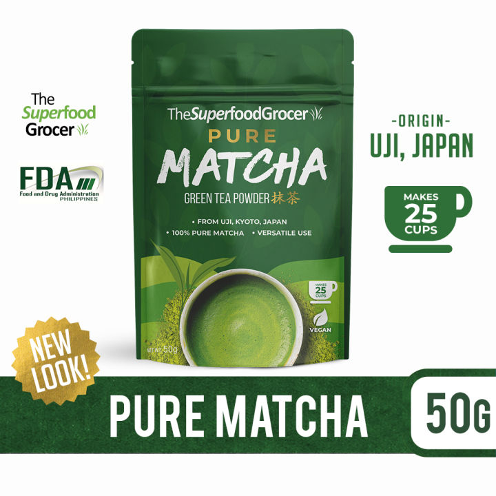 The Superfood Grocer 100 Pure Japanese Uji Matcha Green Tea Powder 50g ...