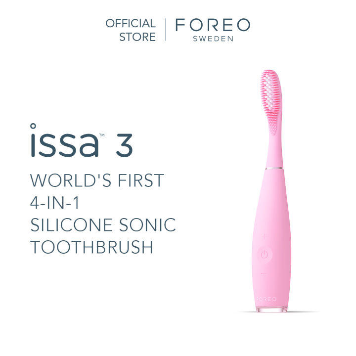 FOREO ISSA 3 Ultra-Hygienic 4-in-1 Silicone Sonic Electric Toothbrush ...