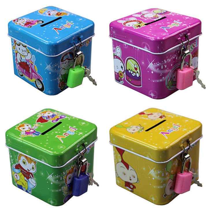 Ekana Mini Coin bank with Lock and Key Alkansya Cute Piggy Bank Money ...