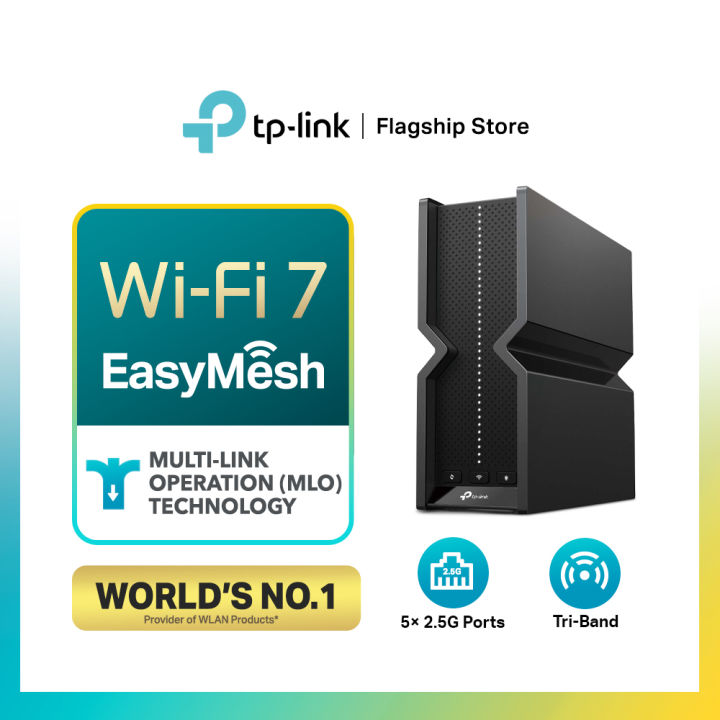 TP-Link Archer BE550 WiFi 7 BE9300 Tri-Band 5x 2.5G Ports Router with ...