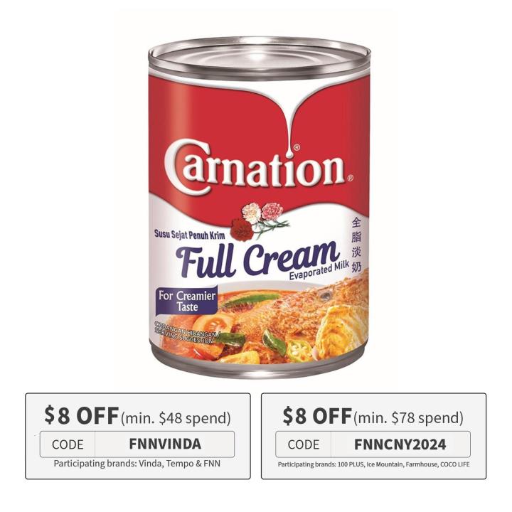 carnation Full Cream Evaporated Milk 390G | Lazada Singapore