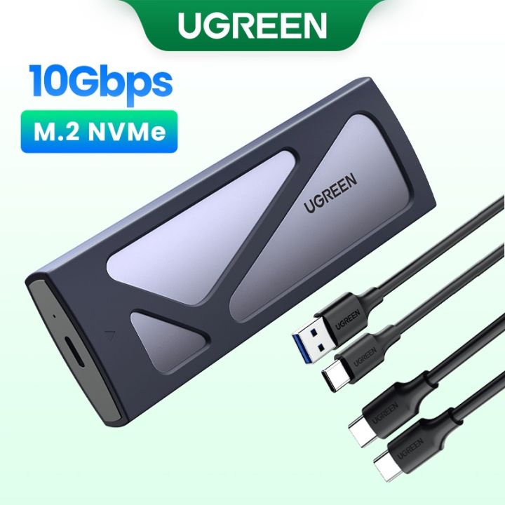 UGREEN USB-C to M.2 NVME SSD Case 10Gbps Portable Hard Drive Enclosure ...