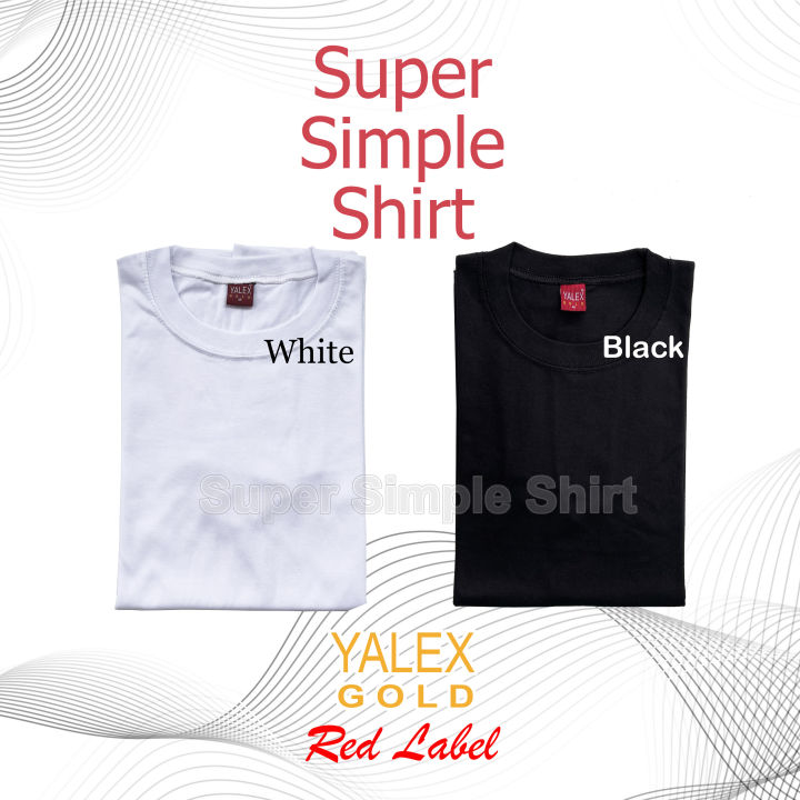 YALEX GOLD SERIES (Red Label) Black and White Colors Round-neck T ...
