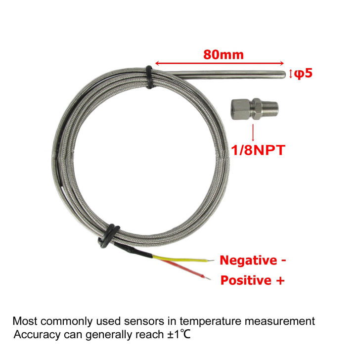 Thermocouple Temperature Sensor 1/8in NPT Thread Stable K Type ...