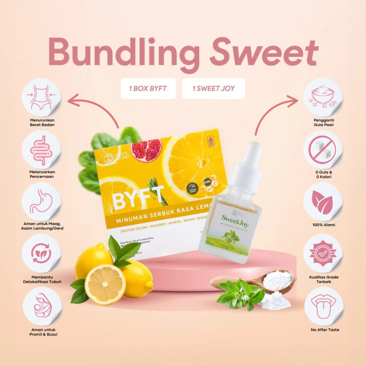 RICU'S SECRET Bundling Sweet : 1 Box BYFT Fiber + 1 Sweet Joy Stevia ...