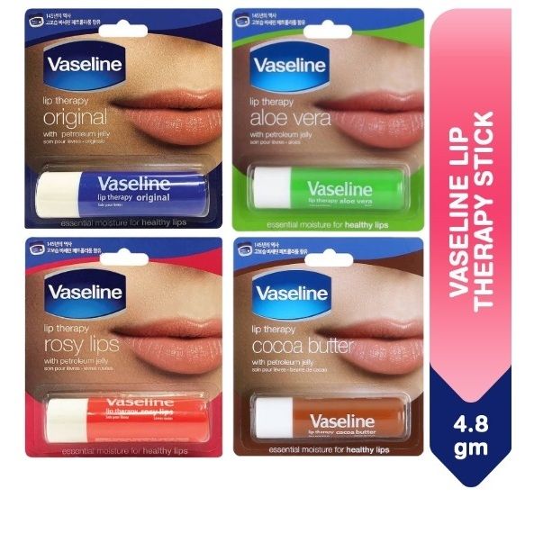 VASELINE Lip Therapy Stick (Original l Rosy Lip l Aloe Vera l Cocoa ...