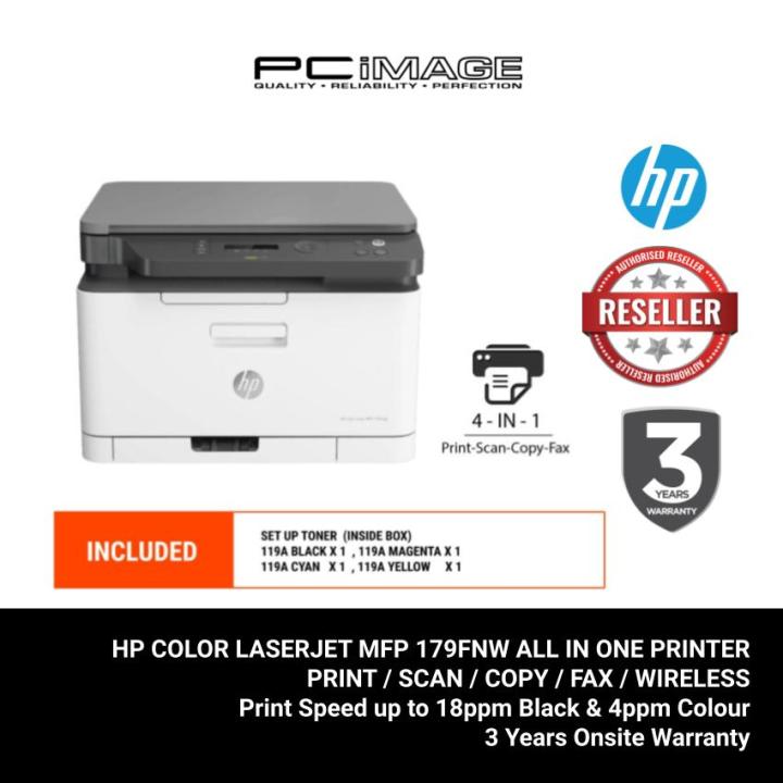 HP COLOR LASERJET MFP 179FNW PRINTER - PRINT,SCAN,COPY,FAX,WIRELESS ...