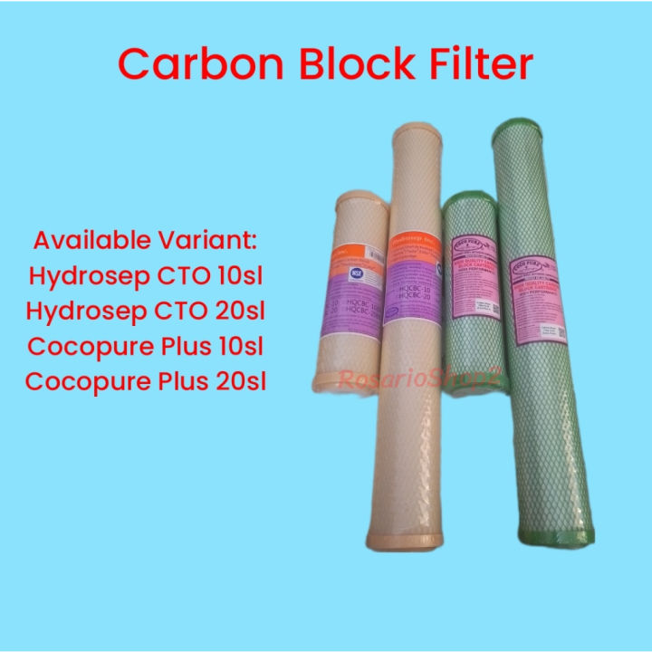 Carbon Block Filter CTO 10SL 20SL HYDROSEP COCOPURE | Lazada PH