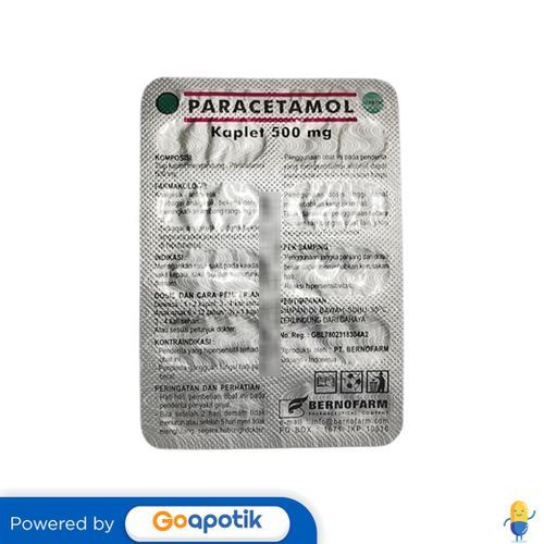 PARACETAMOL BERNOFARM 500 MG STRIP 10 KAPLET | Lazada Indonesia