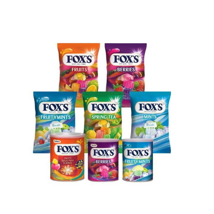 FOX'S Crystal Berries Candy / Fruit Candy Tin 170g / Berries Pouch 90g ...