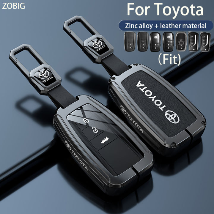 ZOBIG for Toyota Key Fob Cover Car Key Case Shell with Keychain fit ...