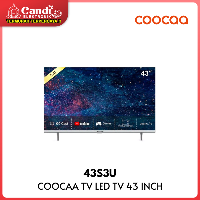 COOCA Full HD Smart TV Led 43 Inch 43S3U | Lazada Indonesia