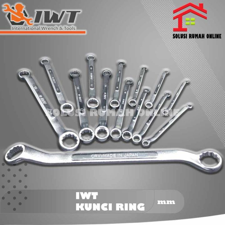 Kunci Ring IWT 6 x 7 - 19 x 21 mm / Double Ring Wrench Made In Japan | Lazada Indonesia