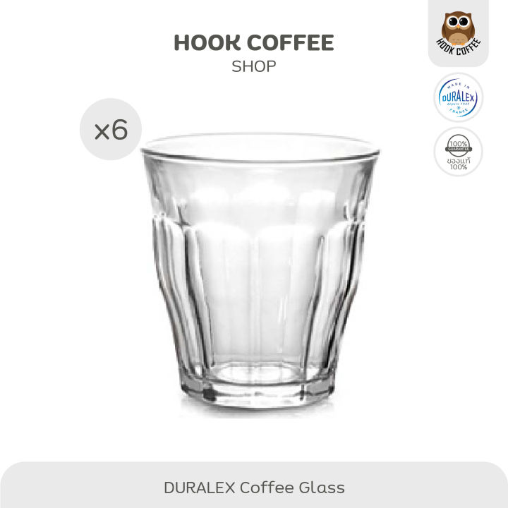 DURALEX Picardie Clear Glass 22 cl 7 3/4oz (220 ml) - แก้วน้ำ/กาแฟ (ชุด 6 ใบ) | Lazada.co.th
