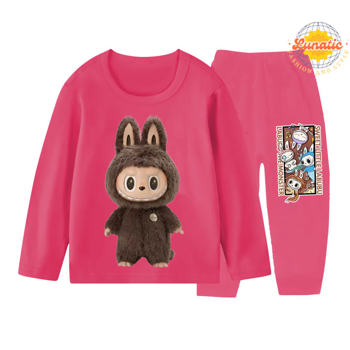 Piyama baju tidur lengan panjang anak laki-laki dan perempuan ukuran 1 ...