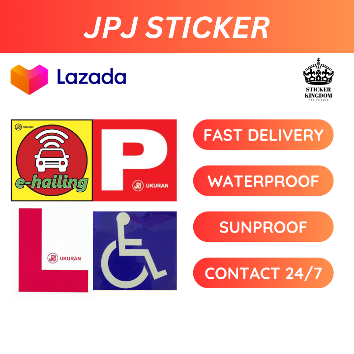 STICKER KINGDOM JPJ Sticker P Sticker For Car OKU Sticker L Sticker E ...