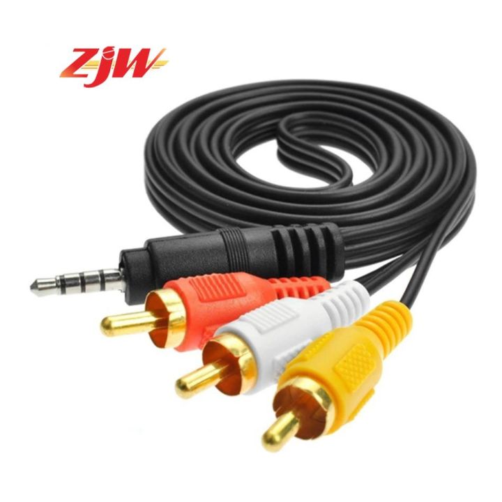 ZJW 1.5M / 3M ABS CBN TV Plus Cable 3 RCA Jack Audio / Video to Male 3 ...