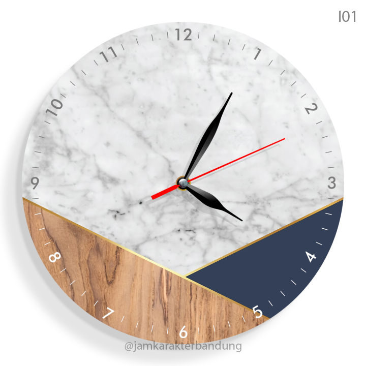 Jam Dinding Minimalis Kayu Custom Scandinavian Retro Vintage Classic ...
