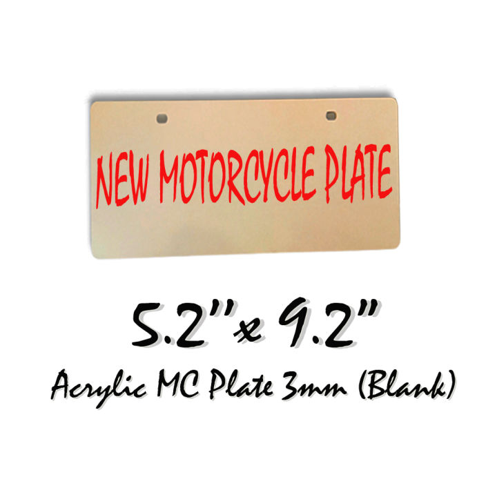 Plate number Cover for New LTO Standard Size for Motorcycle | Lazada PH