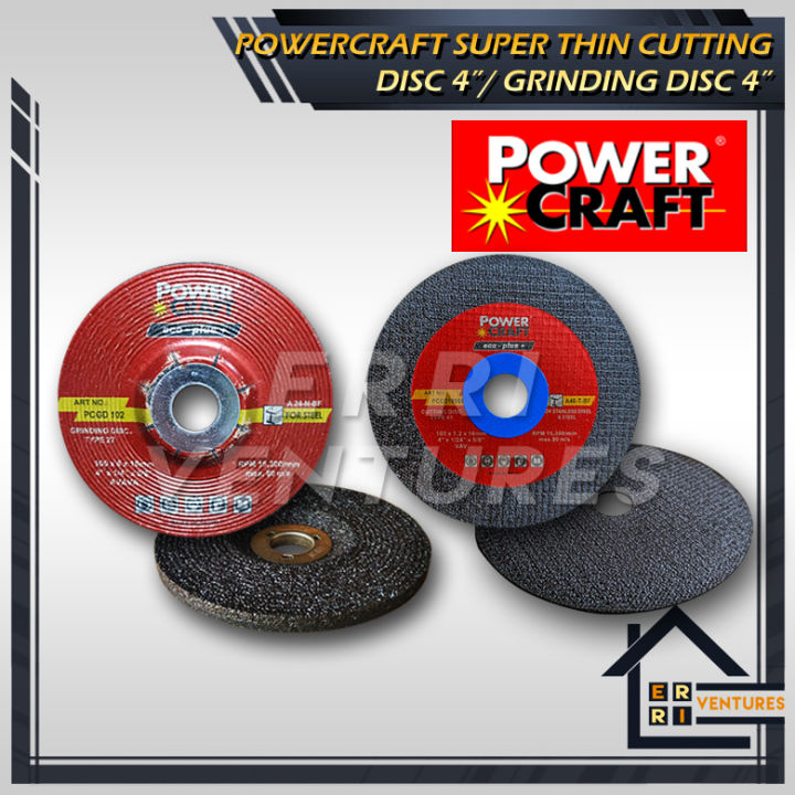 [Power Craft] Super Thin Cutting Disc 4"/ Grinding Disc 4" PowerCraft ...