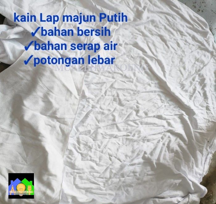 Kain Lap Majun Lembaran warna putih - per kg | Lazada Indonesia