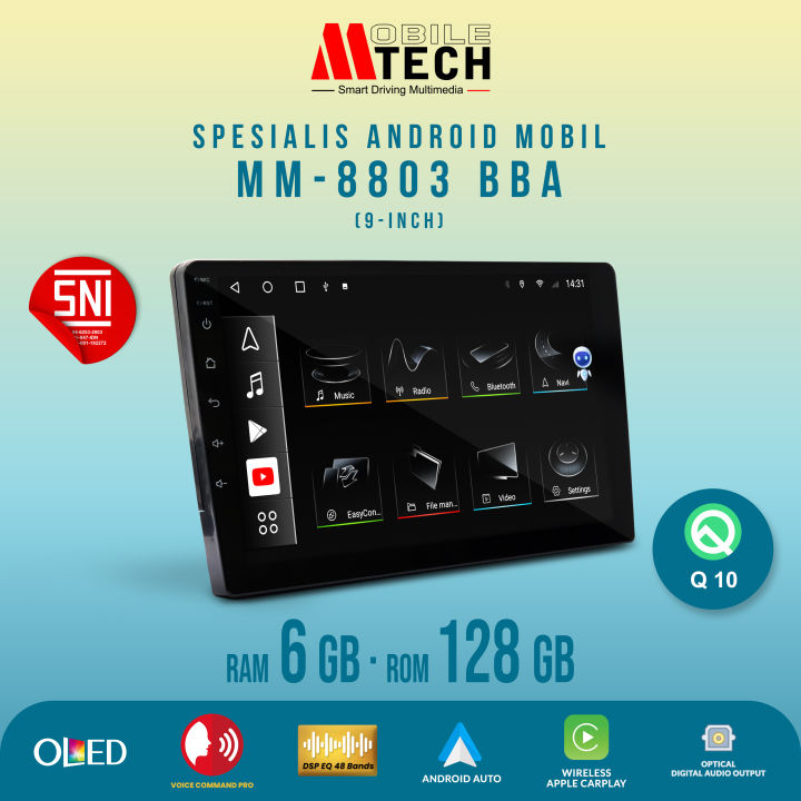 Mobiletech Headunit Double Din MM-8803 BBA 6GB / 128 GB | Lazada Indonesia