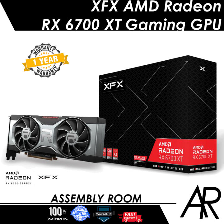 XFX AMD Radeon™ RX 6700 XT Gaming Graphics card GPU with 12GB GDDR6 ...