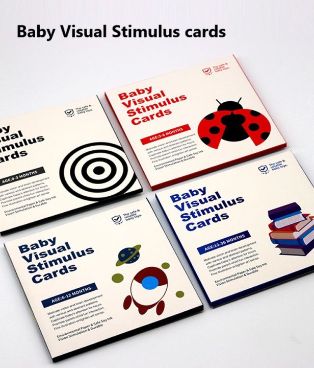 【Ready Stock】Baby Visual Stimulus black & white Flash Cards, Newborn ...