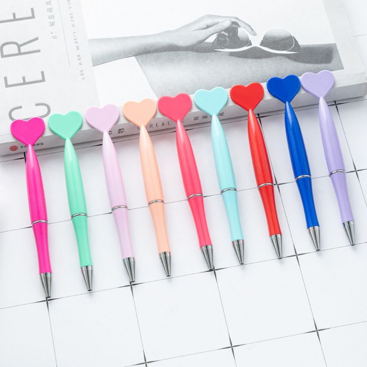 Ballpoint Pen Love Heart Shape 1cm Novelty Stationery Plastic Pens ...