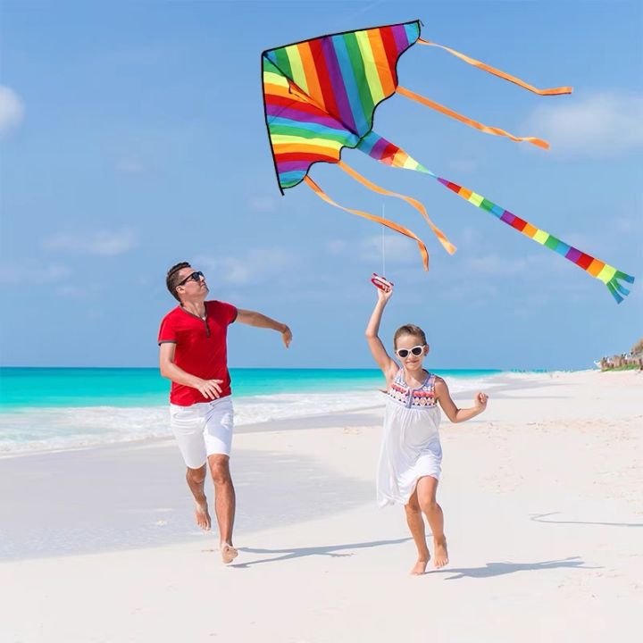 xinxin Long Tail Rainbow kite Outdoor kite equipped with 30 meter kite ...