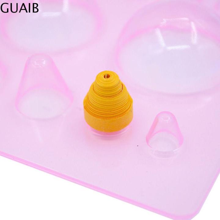 GUAIB DIY Hand Tool Plastic Quilling Paper Mold Blue Papercraft Half ...