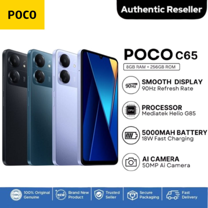 Xiaomi POCO C65 Phone Smart Phone 8/256GB 50MP AI Triple Camera 6.74" 90Hz Display Massive ...