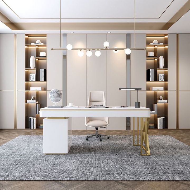 Nordic luxury computer desk simple home desk office boss reception ...