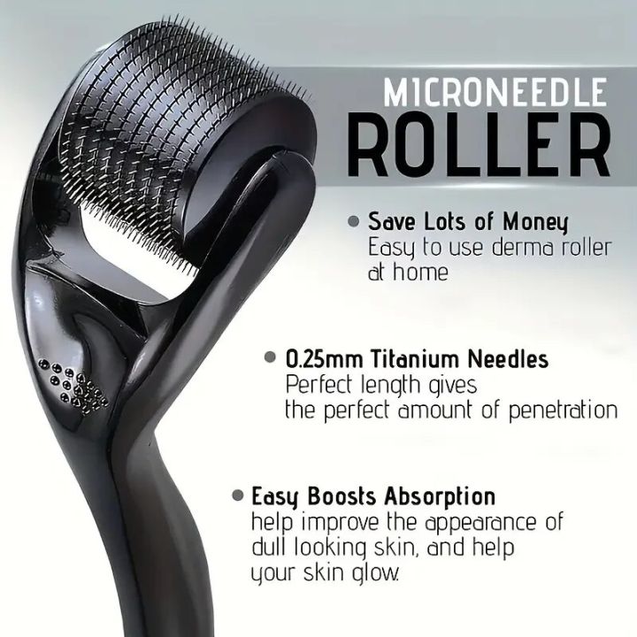 Microneedle Derma Roller With Titanium Needles Amazing Microneedling ...