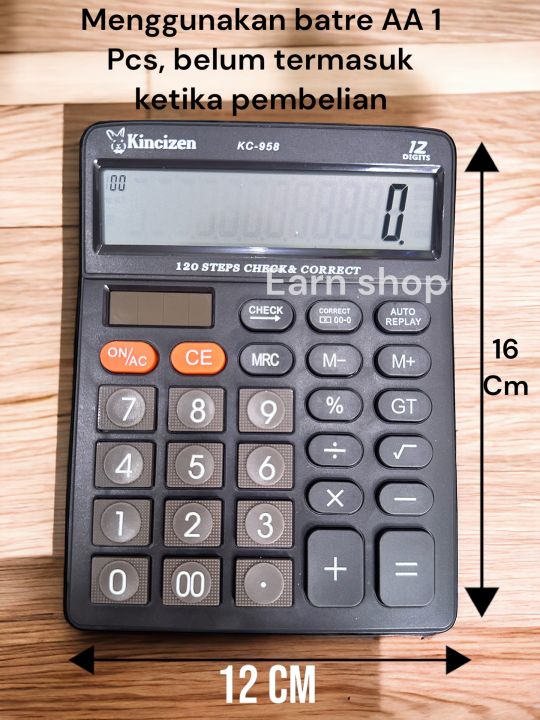 KALKULATOR KINCIZEN CT 958 12 DIGIT SOLAR AKTIF | Lazada Indonesia KALKULATOR KINCIZEN CT 958 12 DIGIT SOLAR AKTIF | Lazada Indonesia