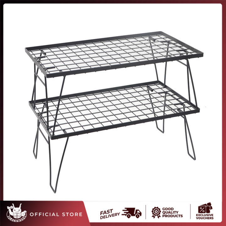 BLACKWORM Outdoor multifunctional barbecue table camping portable net ...