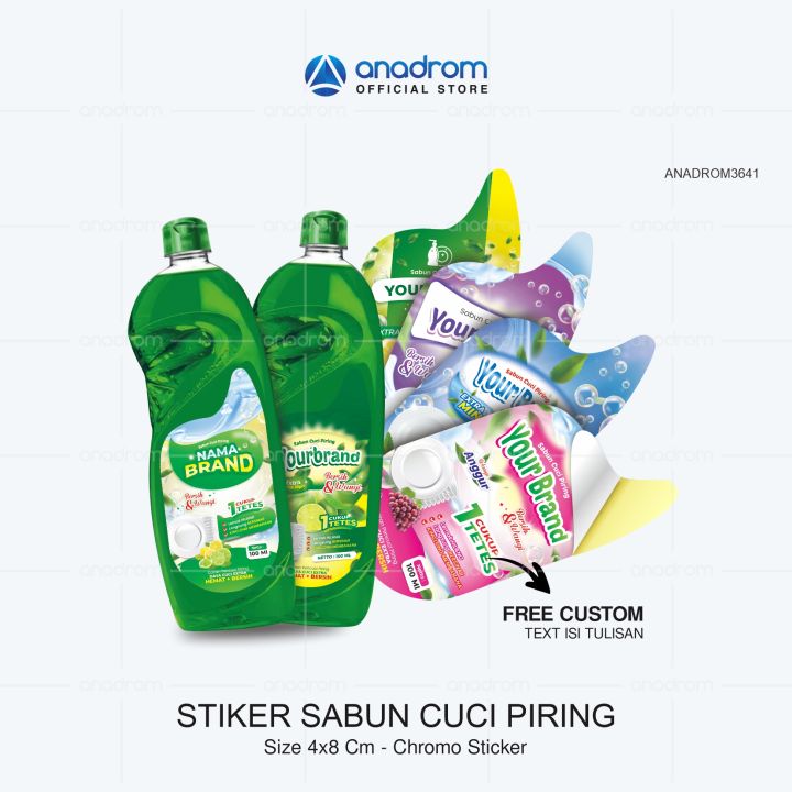 Sticker Kemasan Botol Sabun Cuci Piring | Sticker Label Kemasan Botol ...