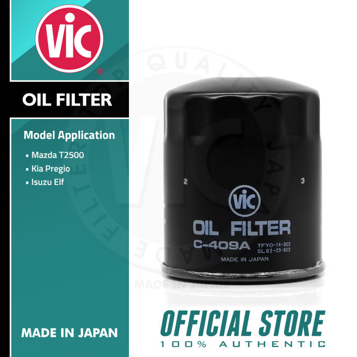VIC Oil Filter C-409A for Mazda T2500, Kia Pregio | Lazada PH