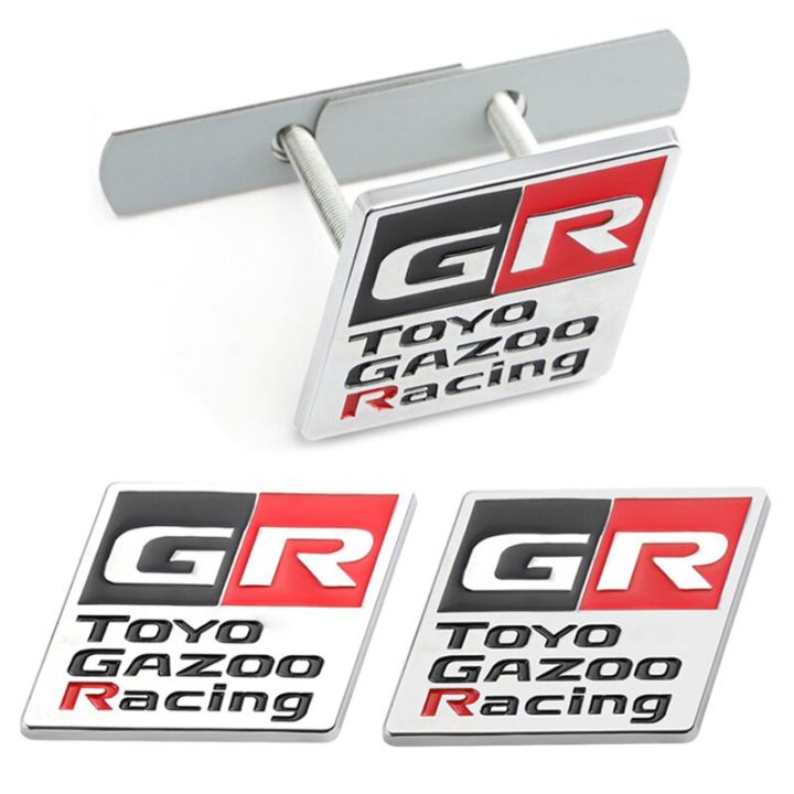 Cars Car Sticker GR Gazoo Racing Badge Front Hood Grille Emblem Decal ...