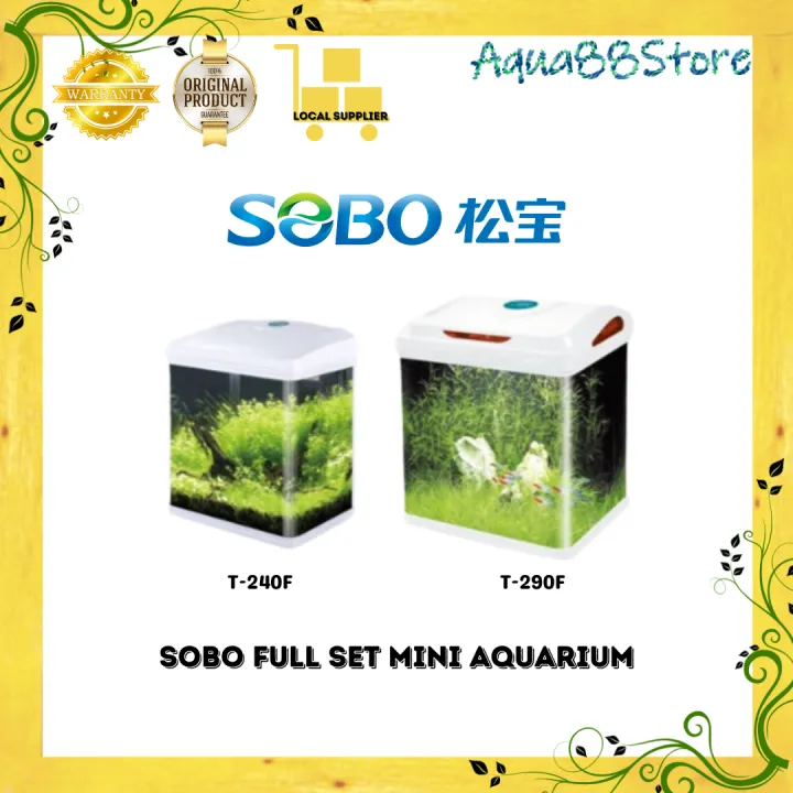 SOBO Mini Aquarium Full Set T-240F T-290F 3 in 1 Water Pump LED Light ...