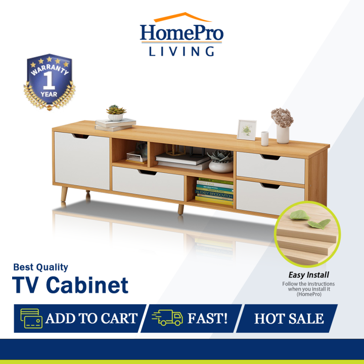 HomePro TV Cabinet Furniture Modern Minimalist Living Room | Lazada PH