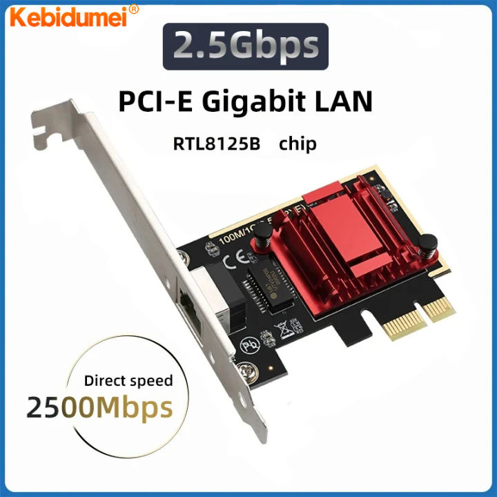 Kebidumei 2.5G PCI-E To RJ45 Network Card RTL8125B Chip Gigabit ...