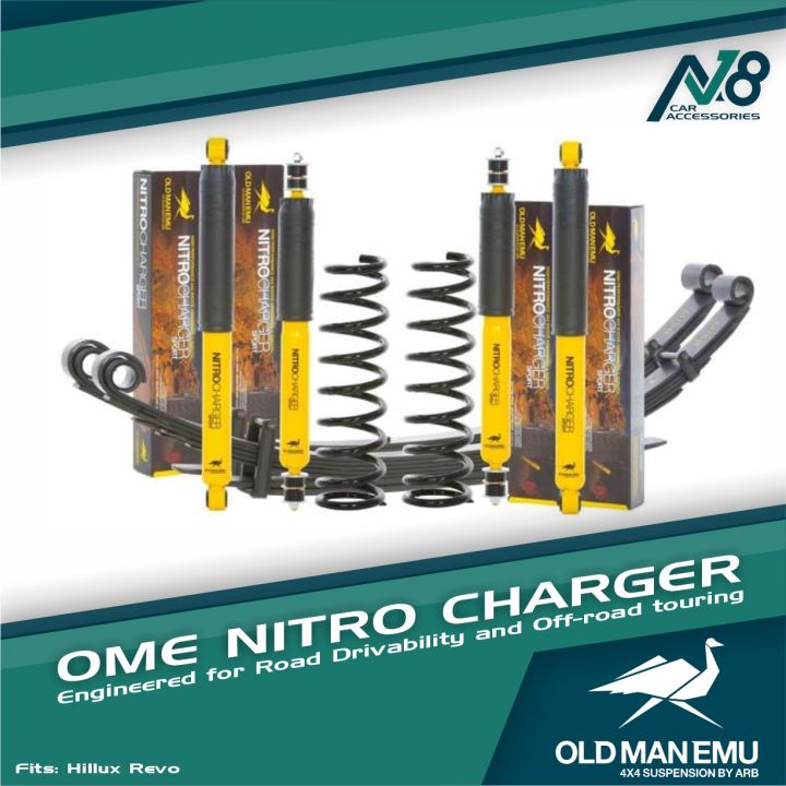 ARB OME Nitro Charger 2" Lift Kit with Leaf Spring Toyota Hilux Revo ...