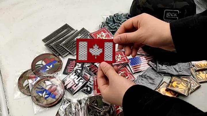 Velcro Clothes Patch Spanish Burdy Cross Flag Reflective + Luminous ...